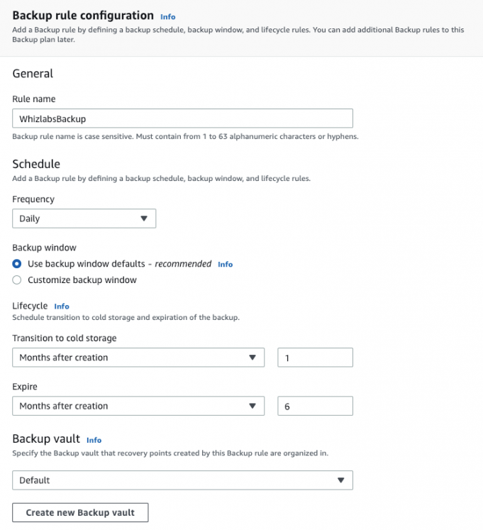How To Create A Backup Plan Using Aws Backup Service Whizlabs Blog