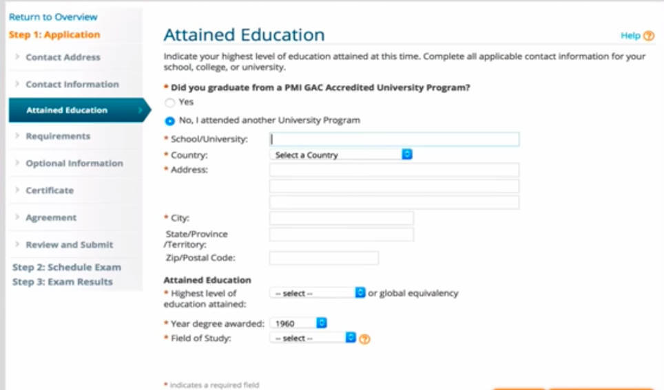 How To Correctly Fill The Online PMP Application Form Whizlabs Blog
