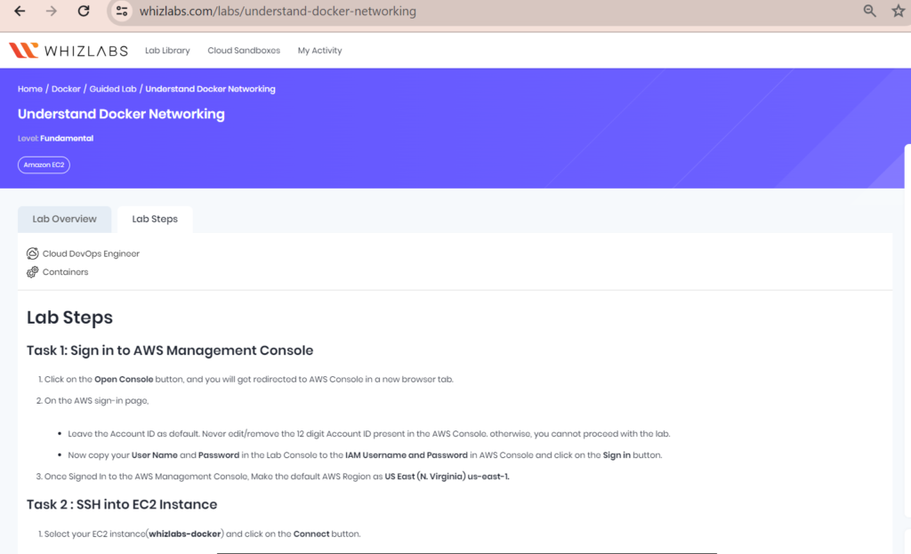 Understanding of Docker Networking using Hands-on Labs